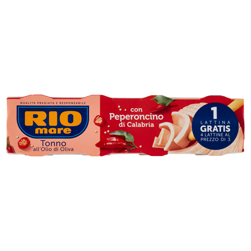 Rio Mare Tonno con Peperoncino - tuńczyk z papryczką chilii 4x80g - Kawa365