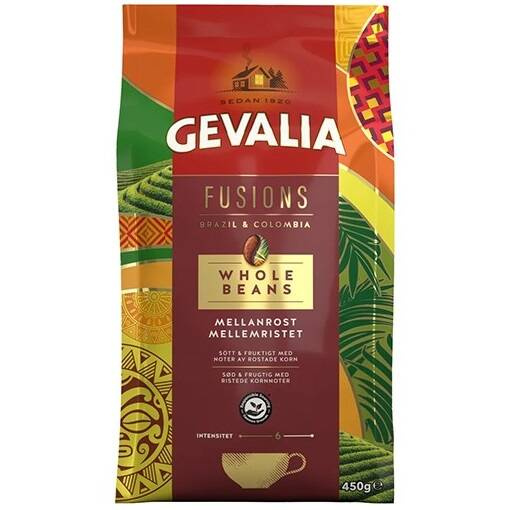 Gevalia Fusions Brazil & Colombia - kawa ziarnista 450g - Kawa365
